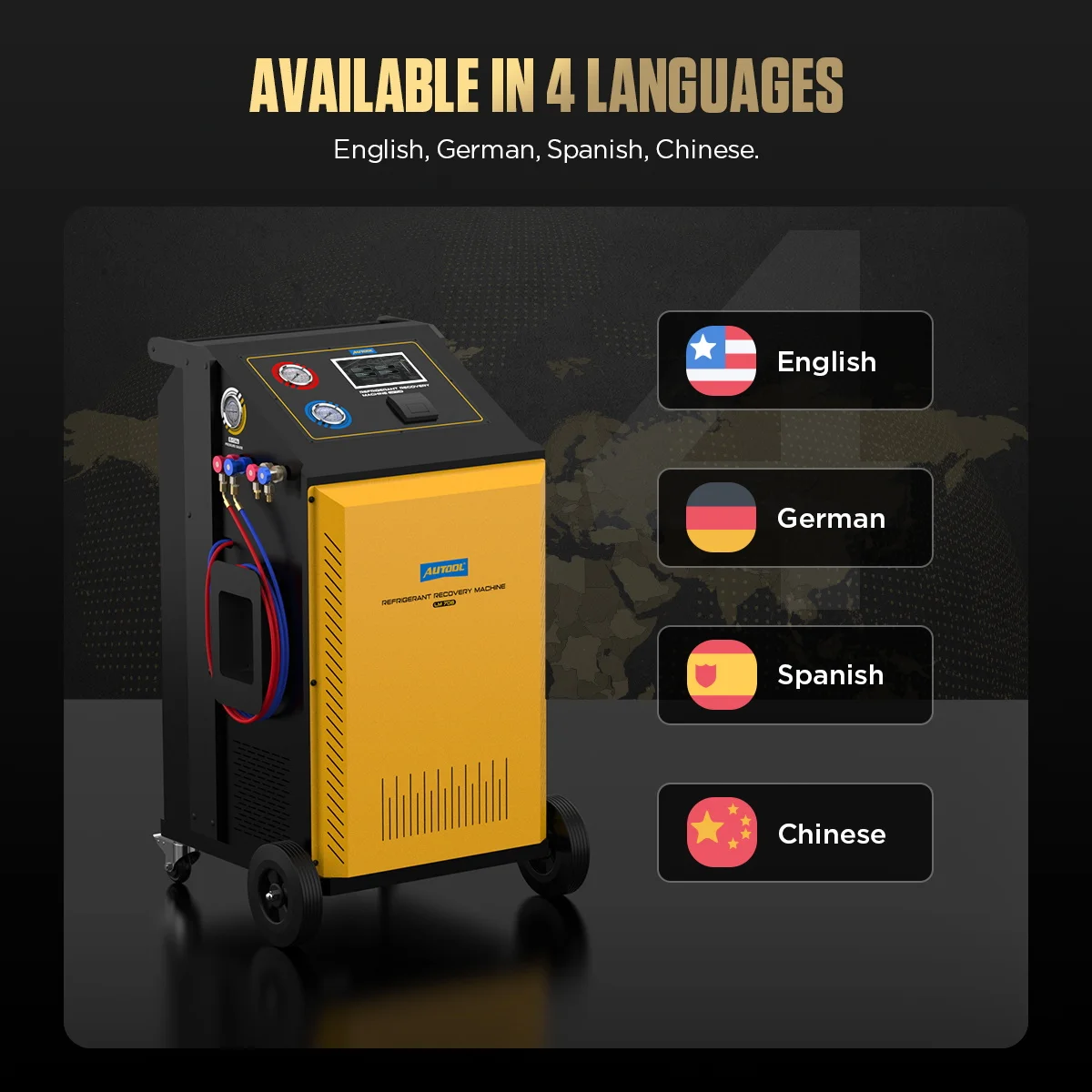 AUTOOL LM708 Dual Refrigerant Gas Recovery Machine for Cars