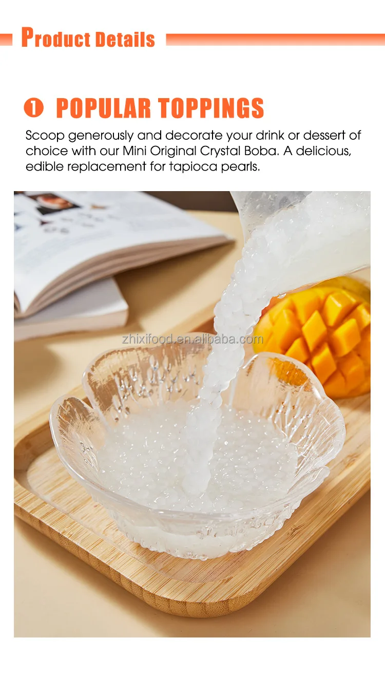 Mini Crystal Boba Pearls - Instant Bubble Tea Ingredient