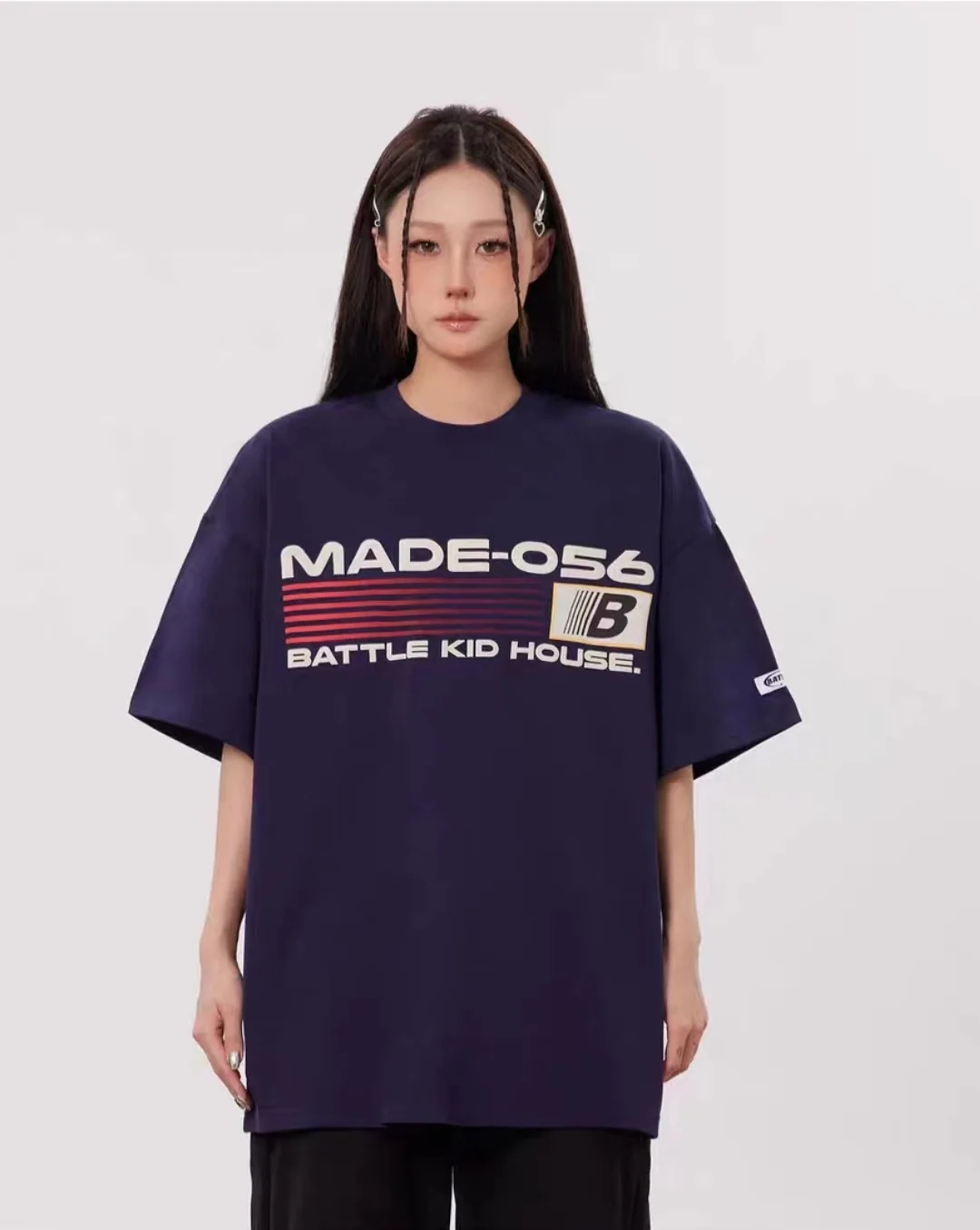 Custom American High Street Print Loose Short Sleeve T-shirt For Women ...