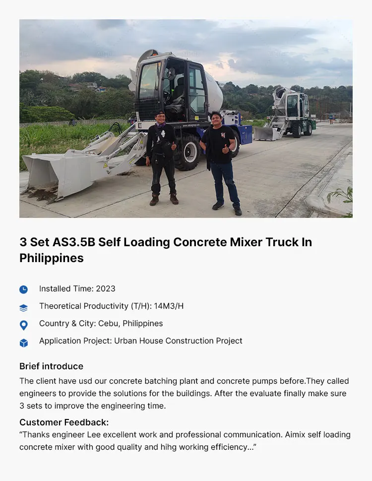 3.5m3/batch Diesel Lifting Concrete Mixer - Self Loading Machine in ...
