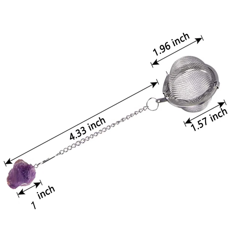 Wholesale Natural Healing Crystal Raw Stone Tea Strainer Food Grade ...