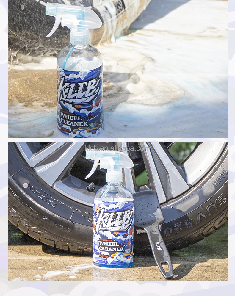 KLCB A4 Wheel Cleaner Foam Soap Dissolves Stubborn Deposits Tyre Black ...
