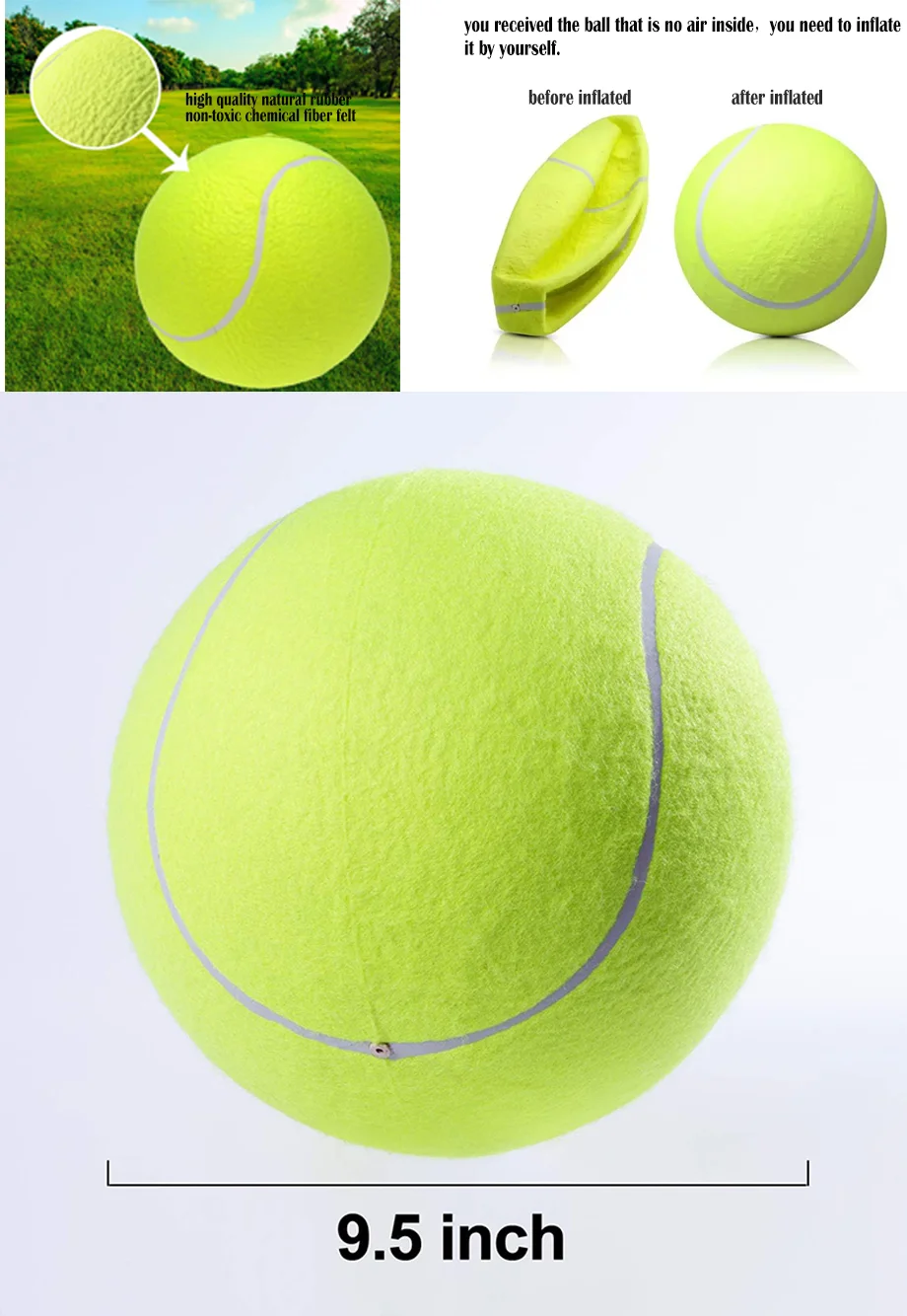 Customize Oversize Inflatable Tennis Ball Logo Printing Sphere ...