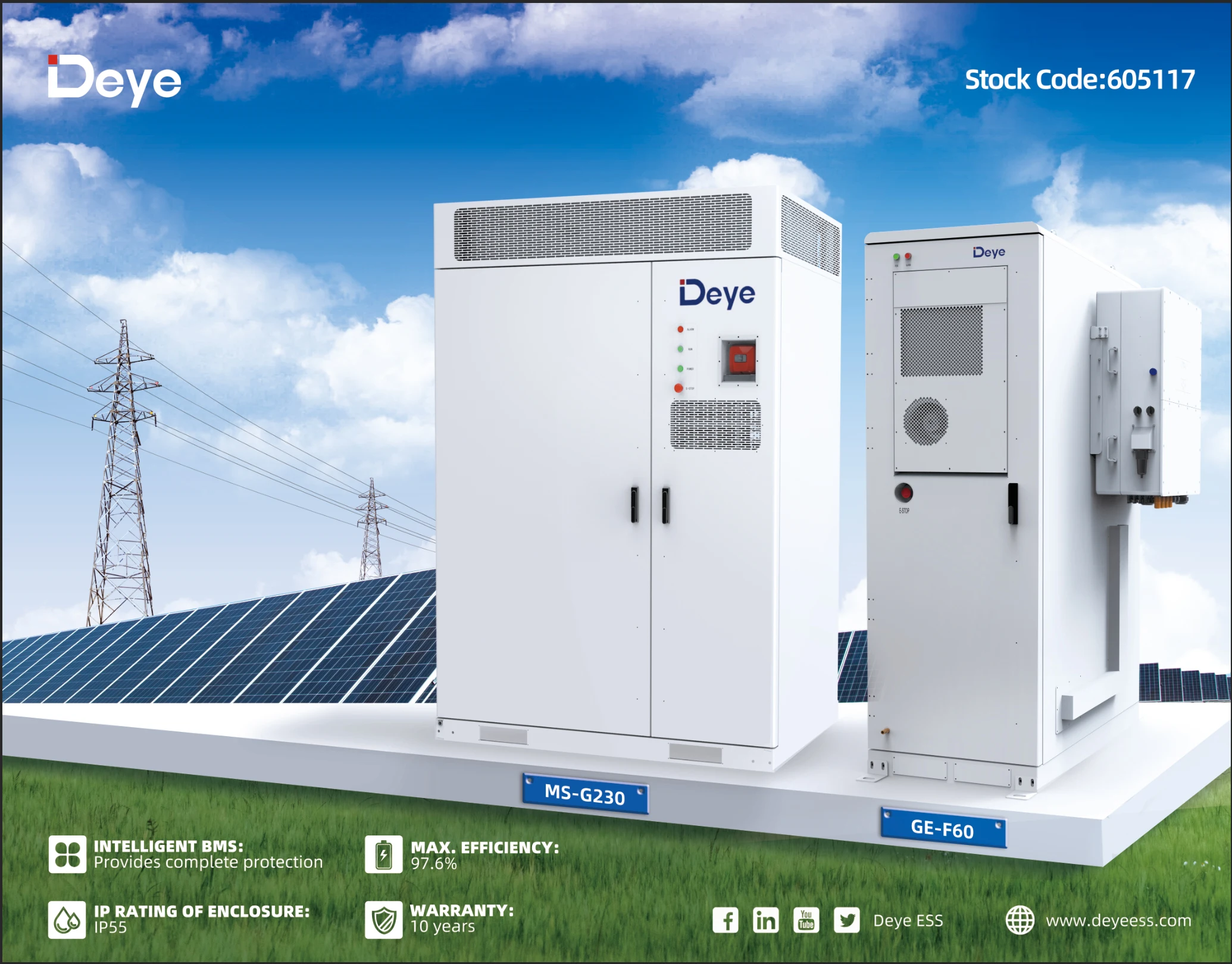 Ningbo Deye Ess Ge-f60 High Voltage All In One Hybrid Ess 50/60kwh ...
