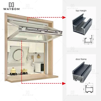 Aluminium Vertical Folding Door And Window Push Up Fold Up Window ...