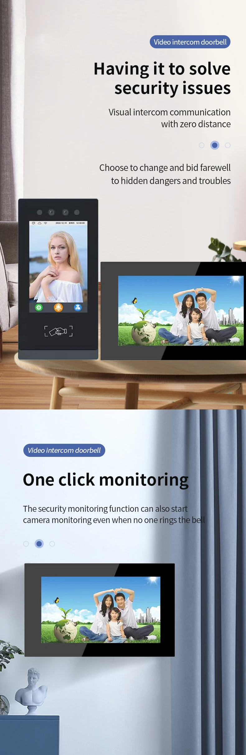 810s Facial Recognition Visual Intercom Doorbell Access Control System ...