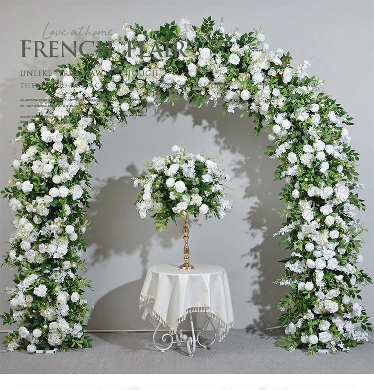 Custom Blue Wedding Flower Arch Artificial Flowers for Wedding ...