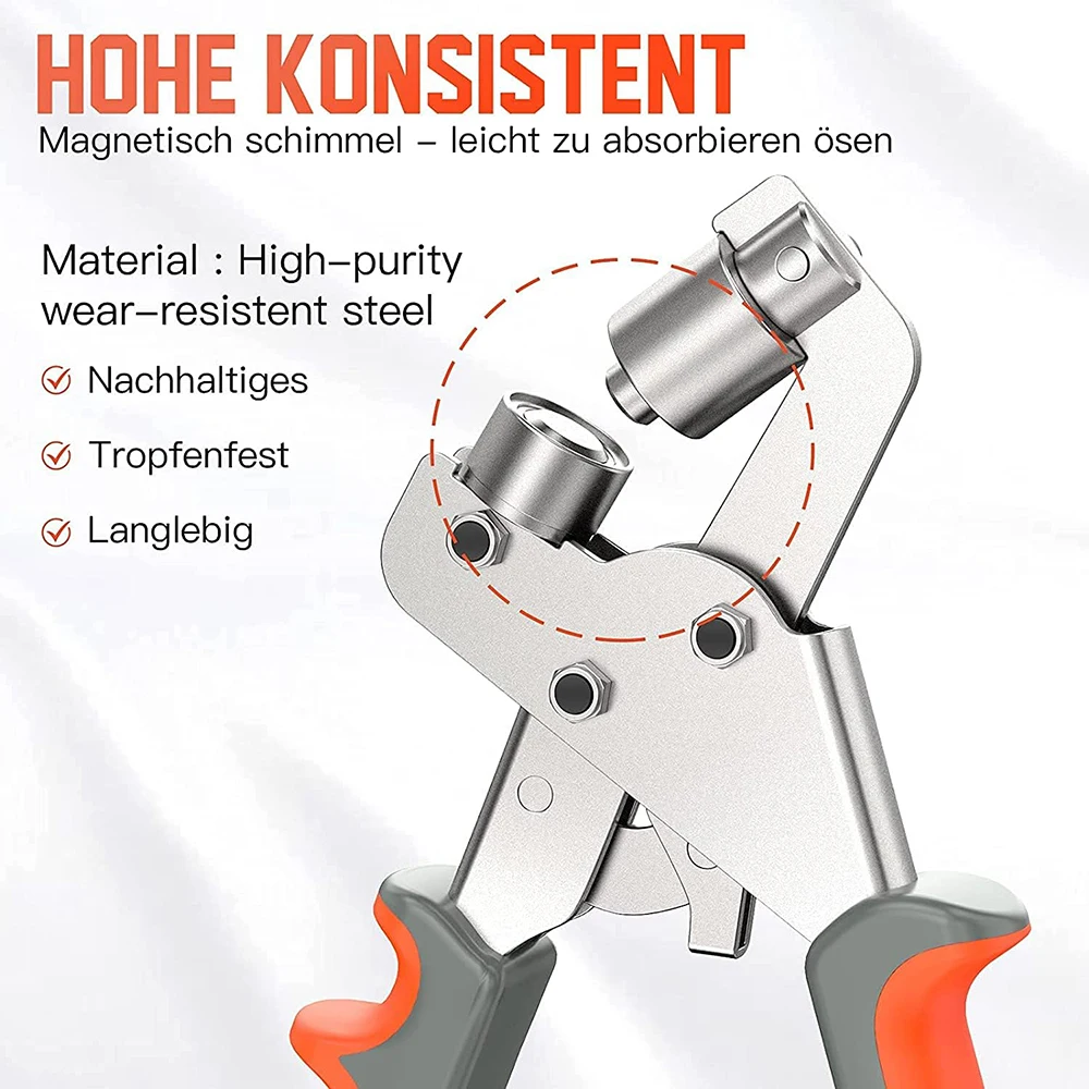 Grommet Tool Kit Handheld Hole Eyelet Punch Pliers Portable Grommet ...