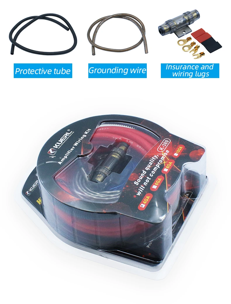 Wholesale Audio Subwoofer Power Cable Kits for Car Amplifiers