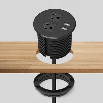 Desktop Power Socket With 2 Us Power And Dual Usb Charger / Round Table ...