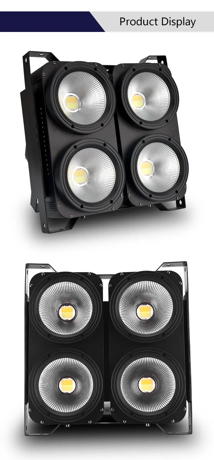 4 Eyes Led Blinder Light - 4x100w COB Warm Cool White 2in1