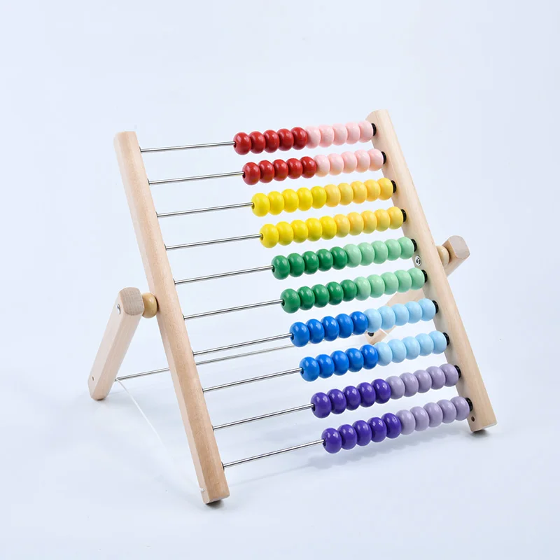Large Pastel Rainbow Abacus for Kids Math Learn Counting Adding ...