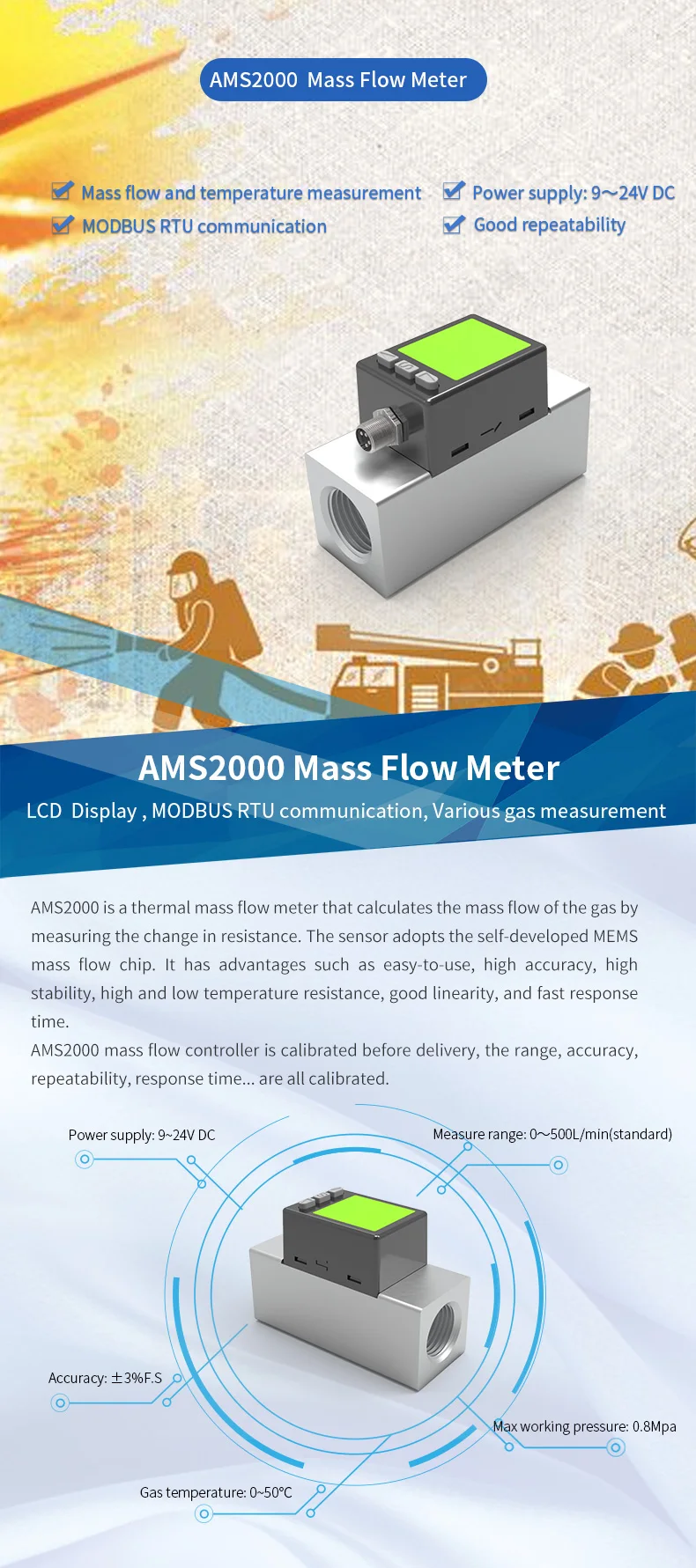 ASAIR Mass Flow Controller AMS2000 - Precision & Reliability