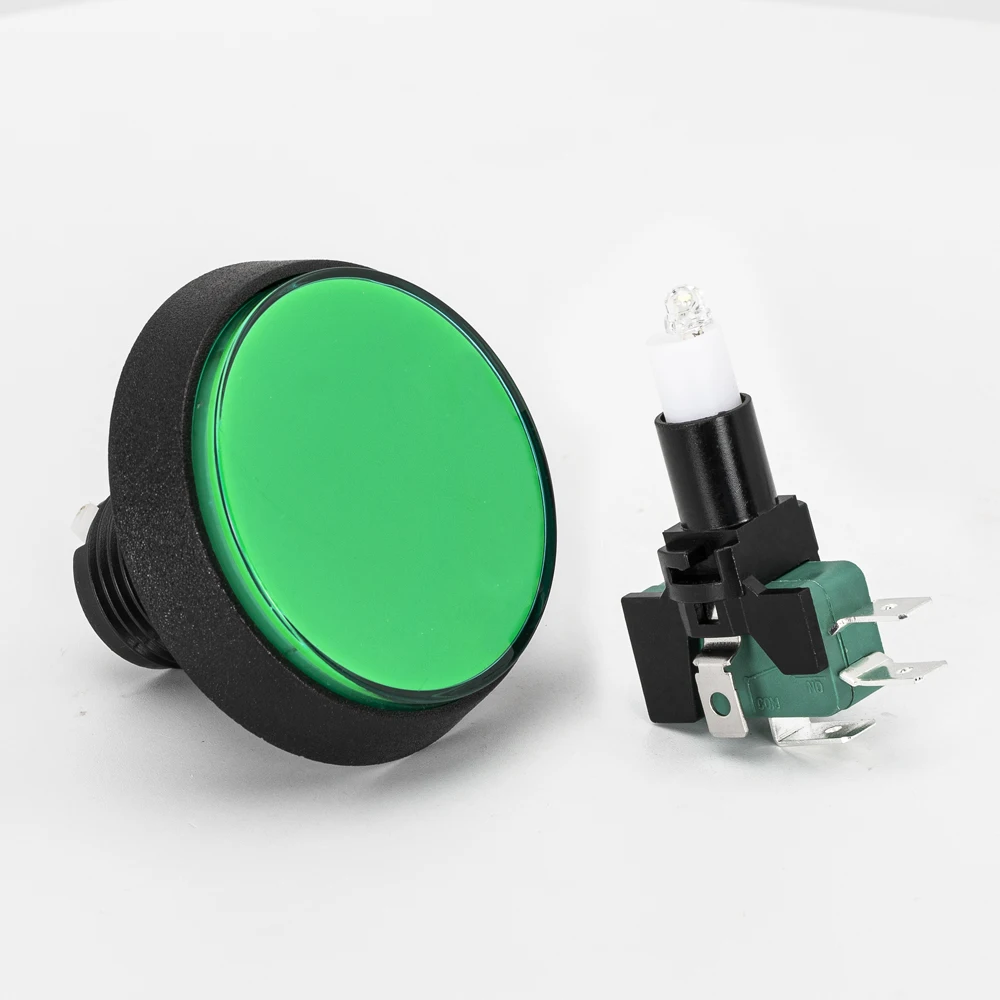 60mm Plastic Arcade Game Micro LED Push Button - 16A 250V