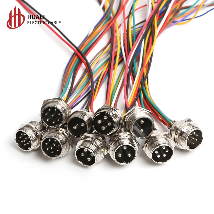 Gx16 With Wire Connector 2 4 5-core Dual Head Female Connector Gx16 With Wire Aviation Plug With ...