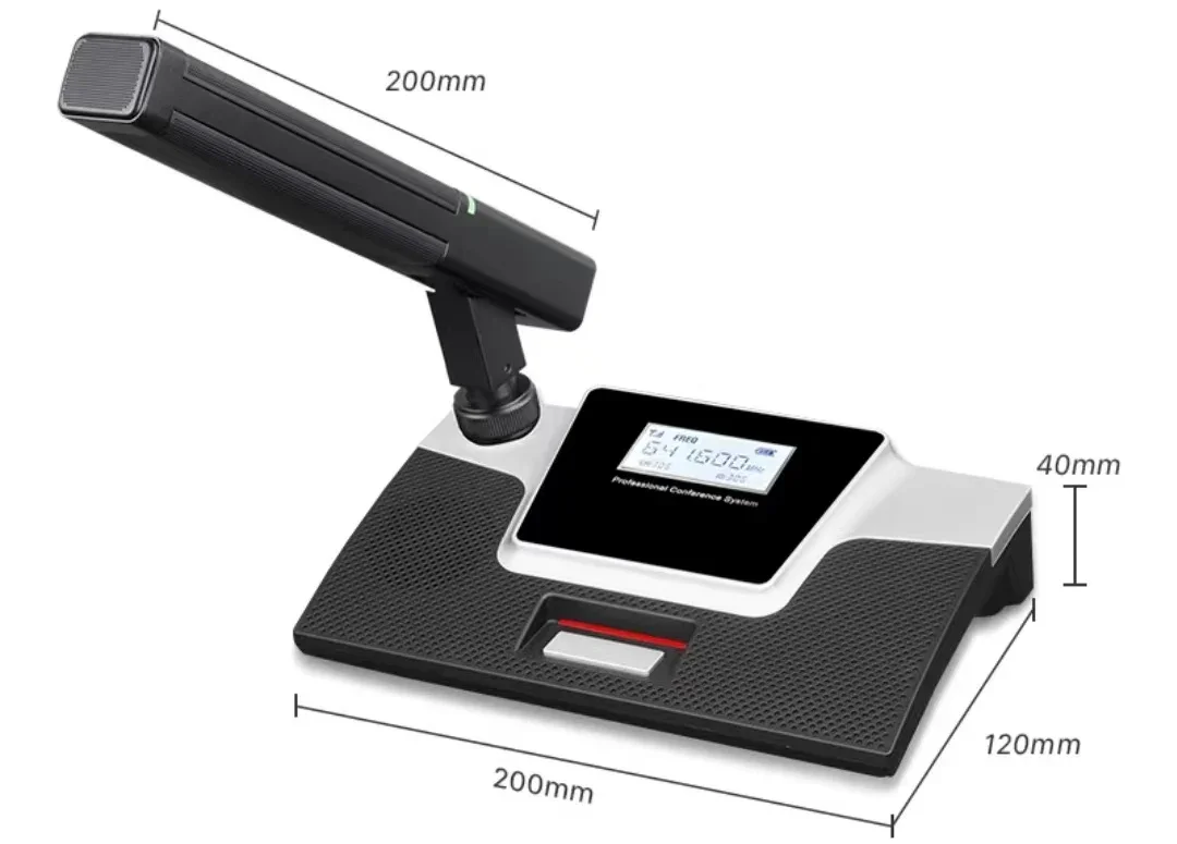 4 Channel Microphone For Meeting Room Wireless Conference Table Mic ...