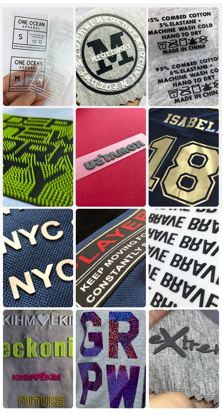 Custom Heat Transfers Logo Vinyl Clothing Labels Patches