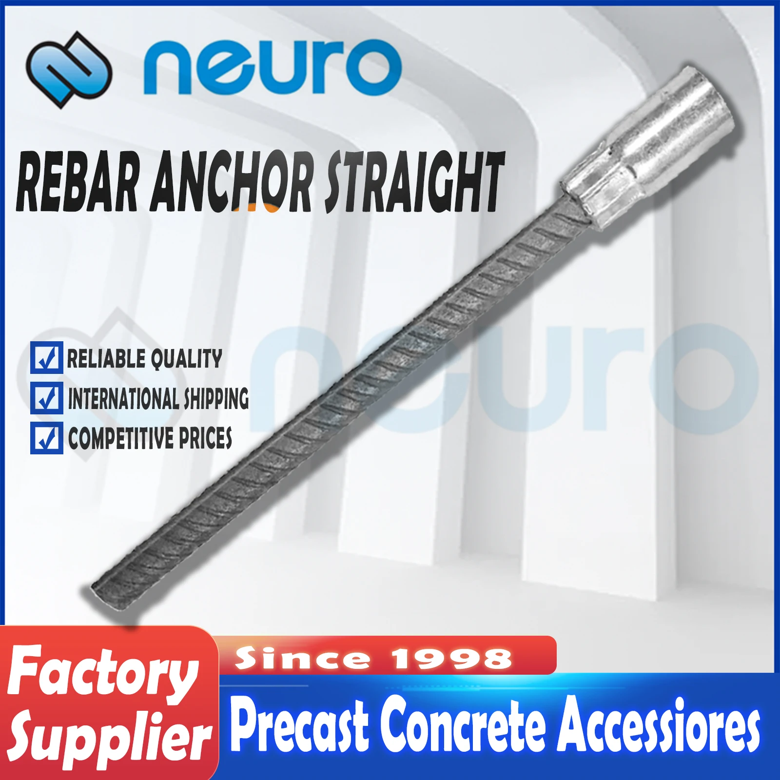 Precast Concrete Threaded System Rebar Anchor Straight Lifting Socket ...