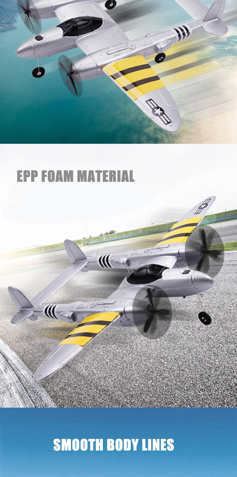 Flytec Rc 2.4g Epp Rc Glider Rtf Flight Model Toys For Kids Outdoor ...