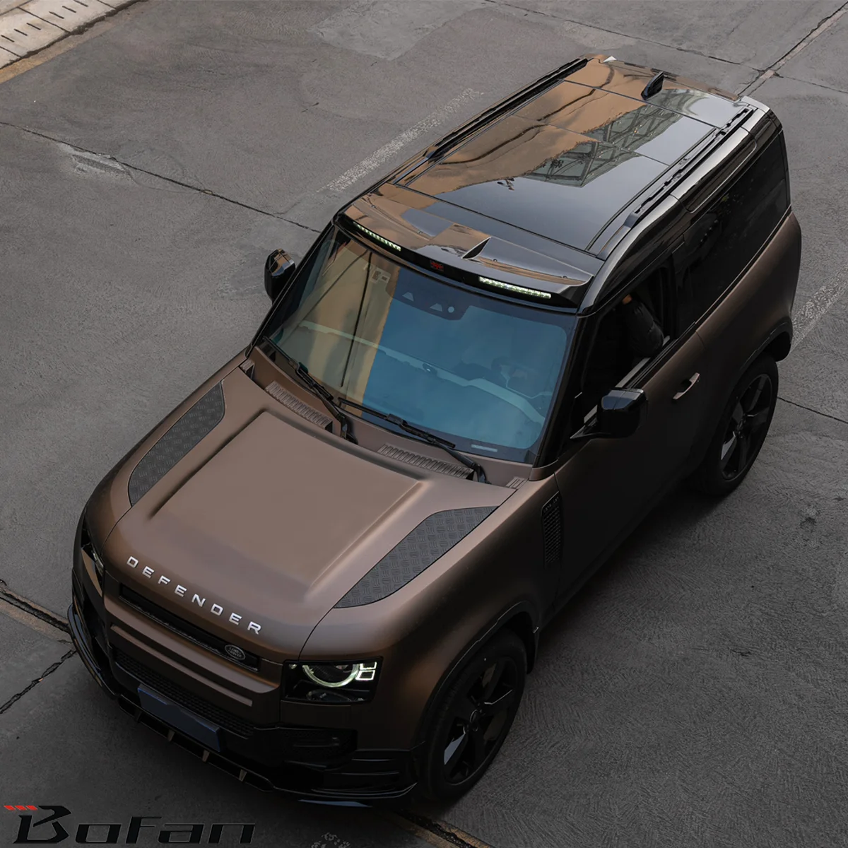 Car Interior Accessories Carbon Fiber Rock Style Roof Spoiler Lamp Led ...