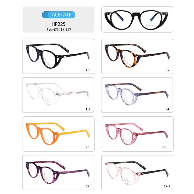 Color Fashion Laminated Acetate Frame Round Glasses Hp225 Buy Acetic Acid Frame Round Glasses