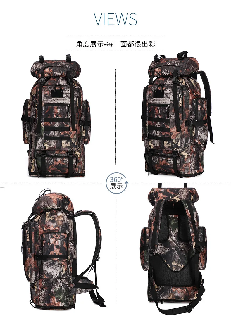 Outdoor Traveling Tactical Large Storage Backpack Attachments Hiking ...