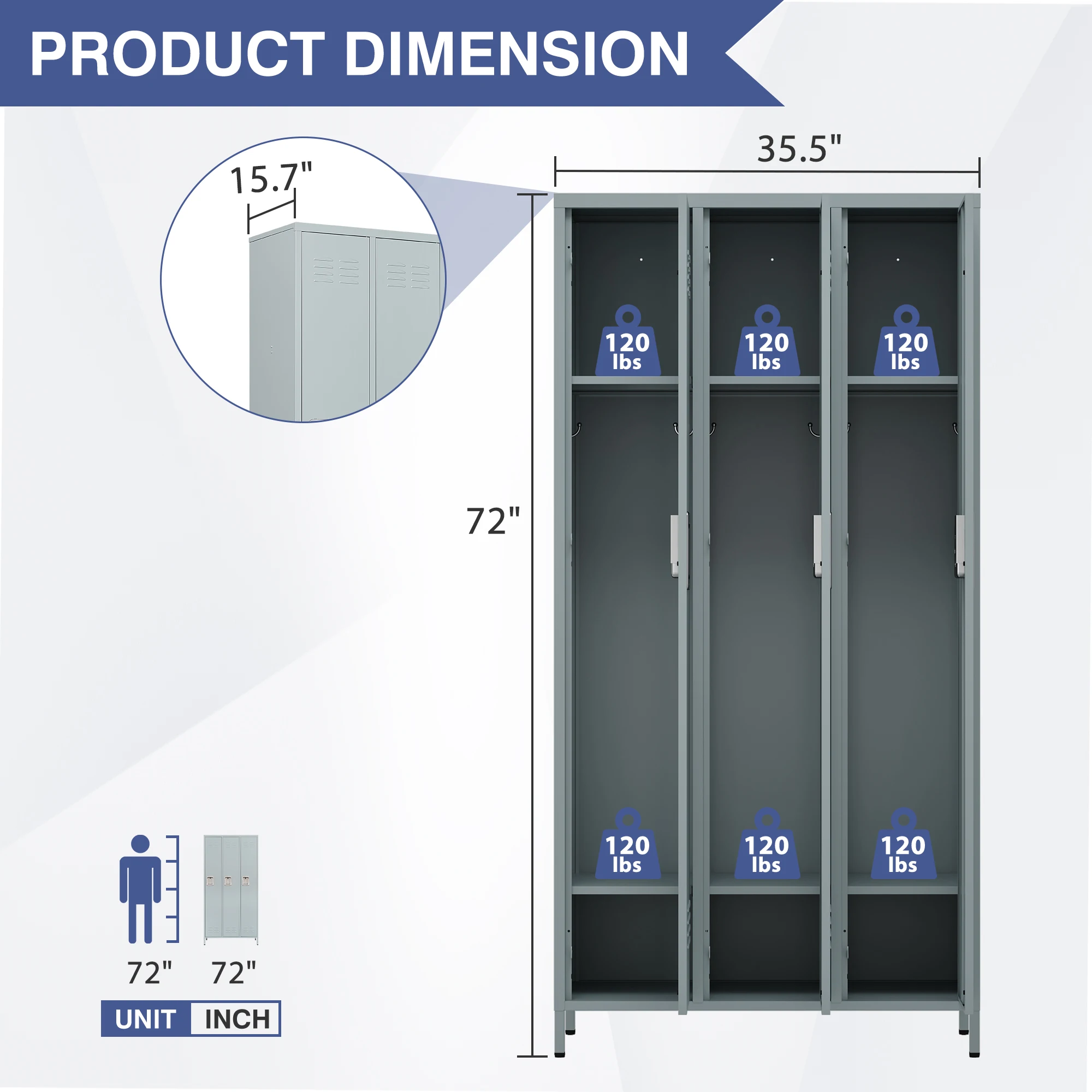 Metal Furniture Modern School Locker Metal Cabinet Locker Storage Unit ...