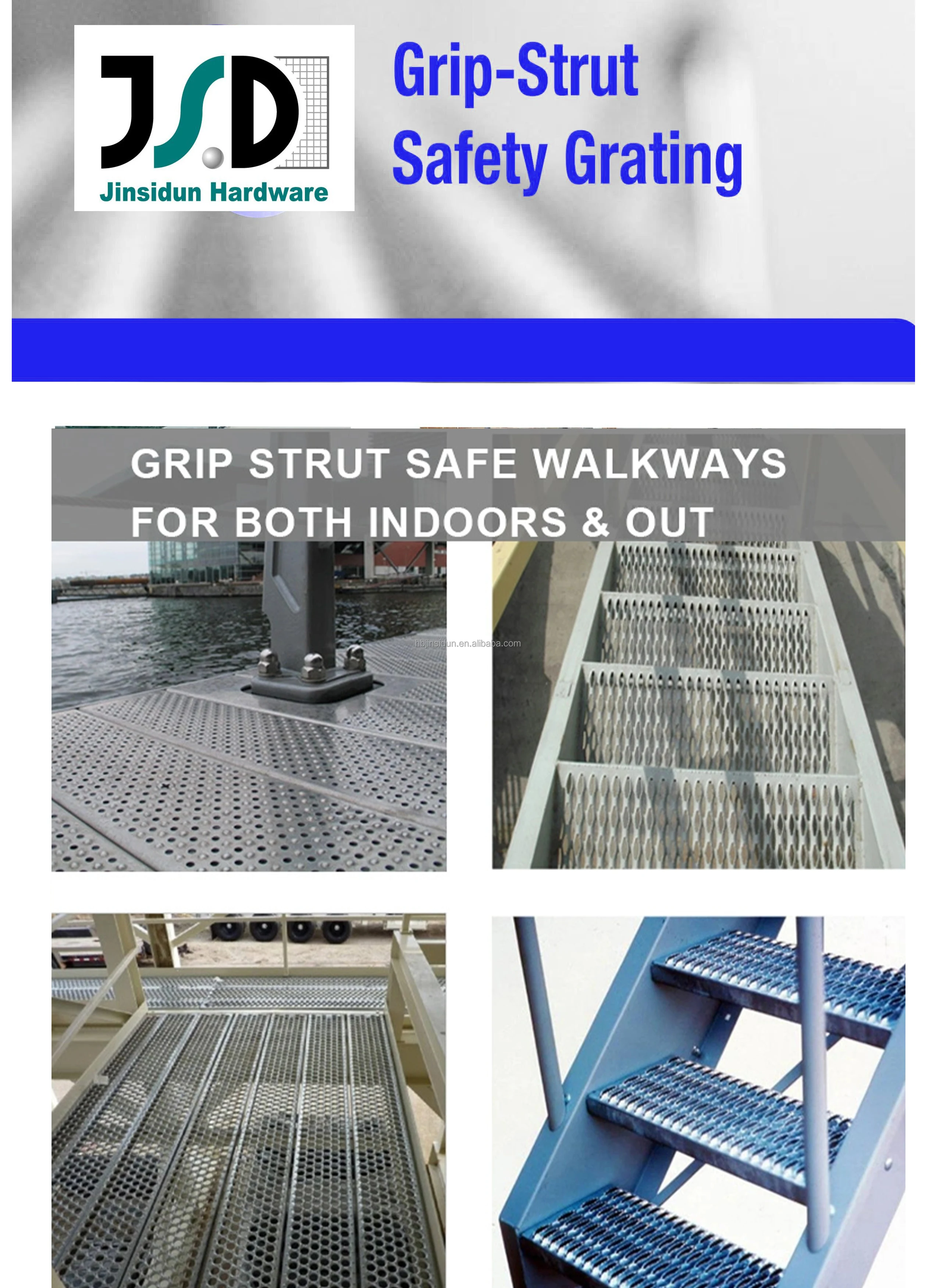 Grip Strut Grating - Durable Stainless Steel & Aluminum