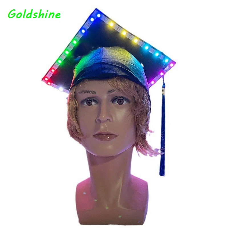 College Student Commencement High School Led Luminous Top Hat Bachelor ...