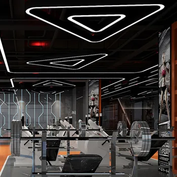 Modern Triangular Hanging Lamp Led Linear Light 3cct Dimming ...