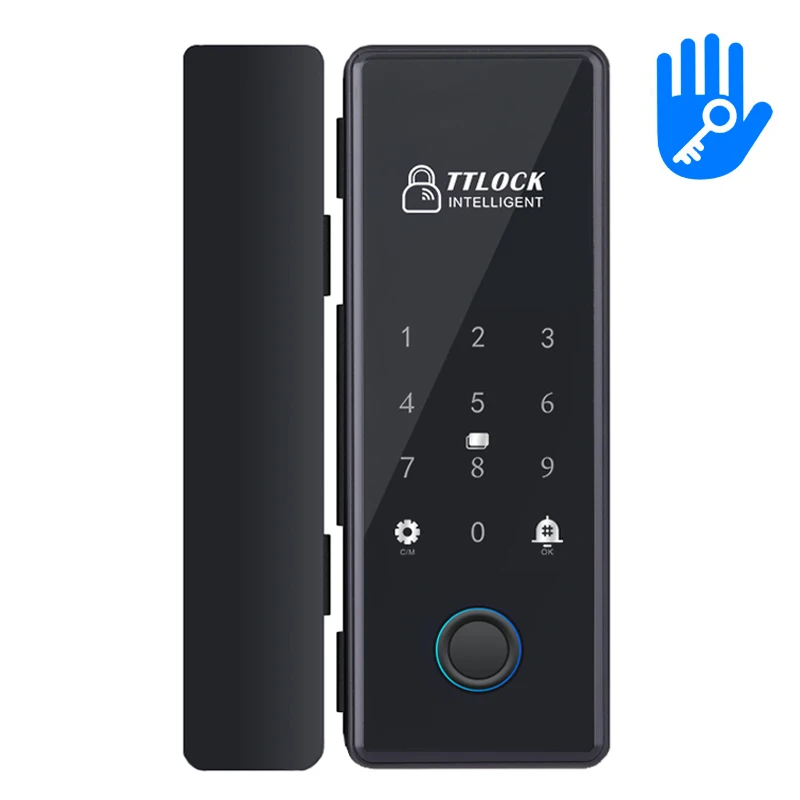 TTlock double glass door fingerprint digital keyless door locks ...