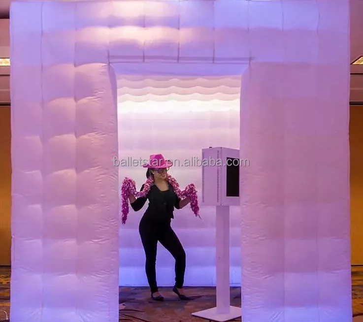 3 Doors Inflatable LED Photo Booth Tent - 10x10 Customized