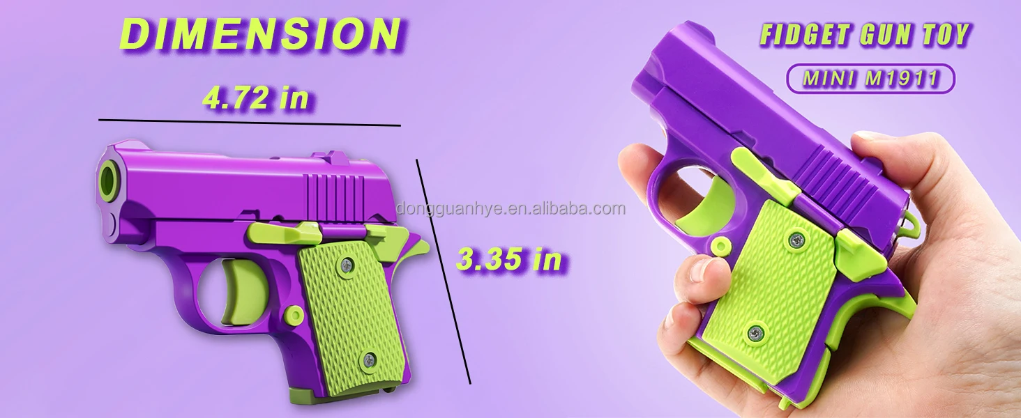 Hot Sale 3d Printed 1911 Mini Fidget Gun Plastic Fidget Sensory Toys ...