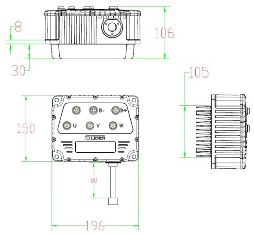 48V 60V 5KW AC Induction Motor Controller for EV Conversion
