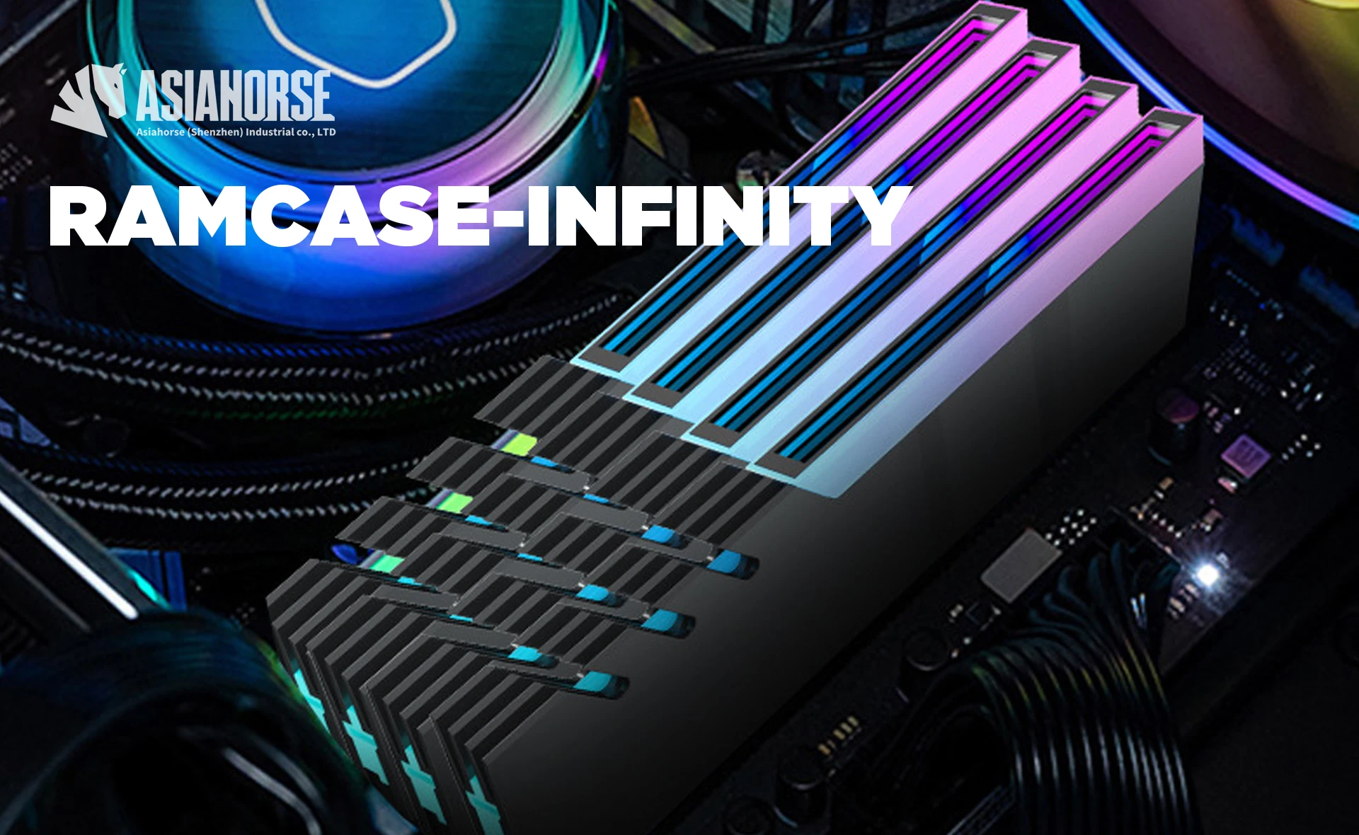 ARGB Light Effect Memory Cooling Radiator Cooling Vest Aluminum Alloy ...