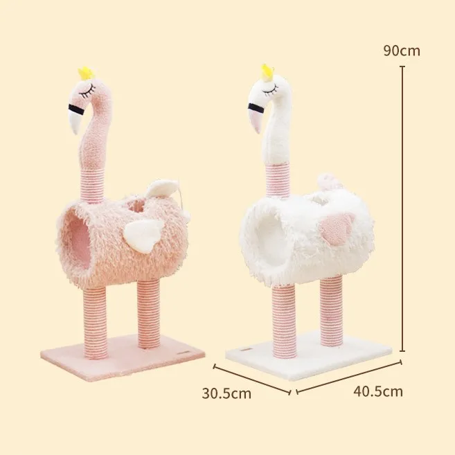 Flamingo Cat Climbing Tree Sisal Scratching Post Cat Grinding Toy ...