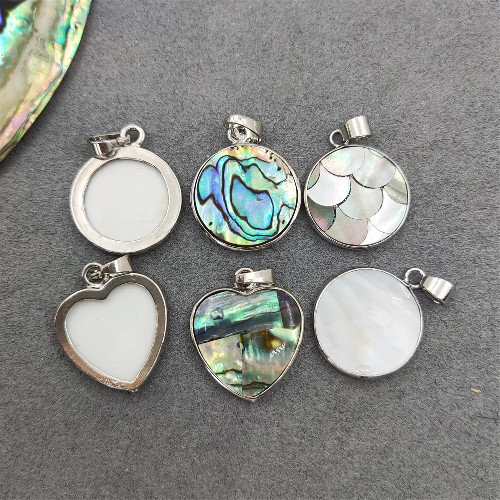 Hawaiian Style Abalone Shell Natural Gemstone Heart Shape