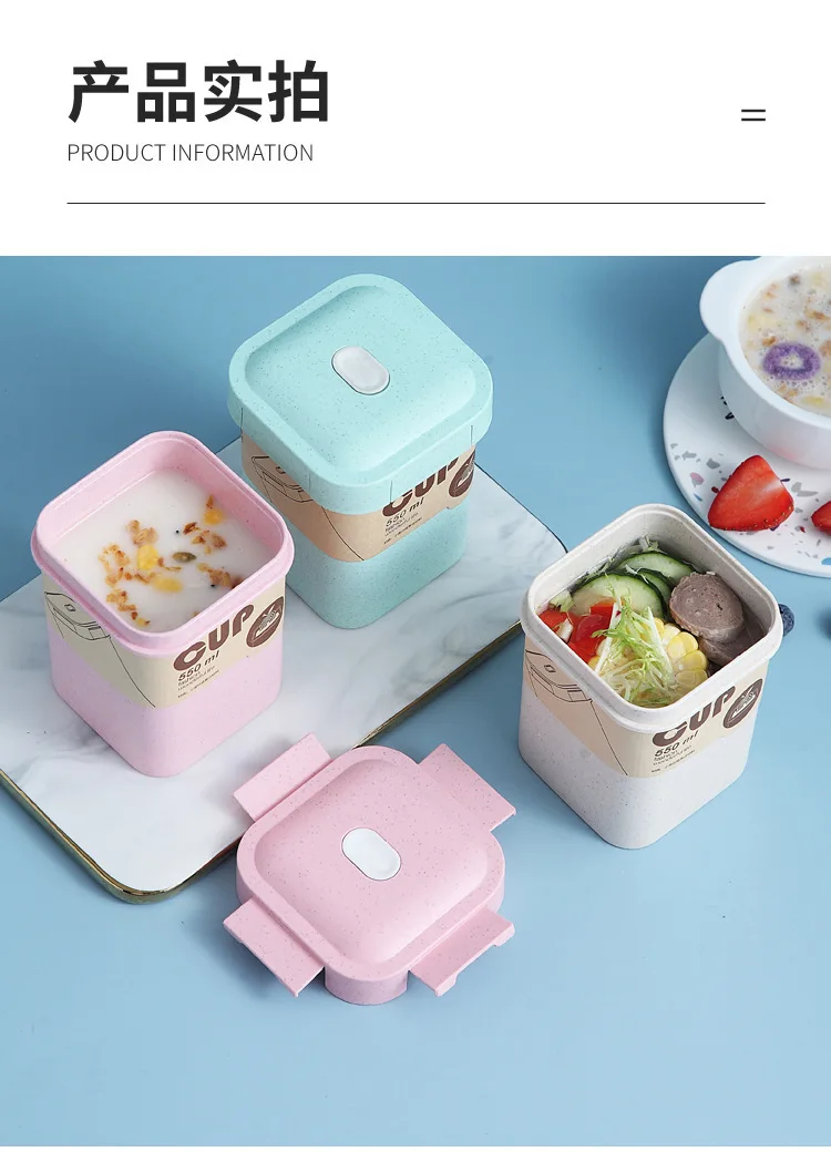 Eco-Friendly Microwave Safe Biodegradable Plastic Soup Cup & Spoon Set