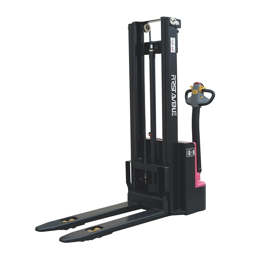 Walkie Rider Type Full Electric Stacker Forklift 1t Electric Pallet ...