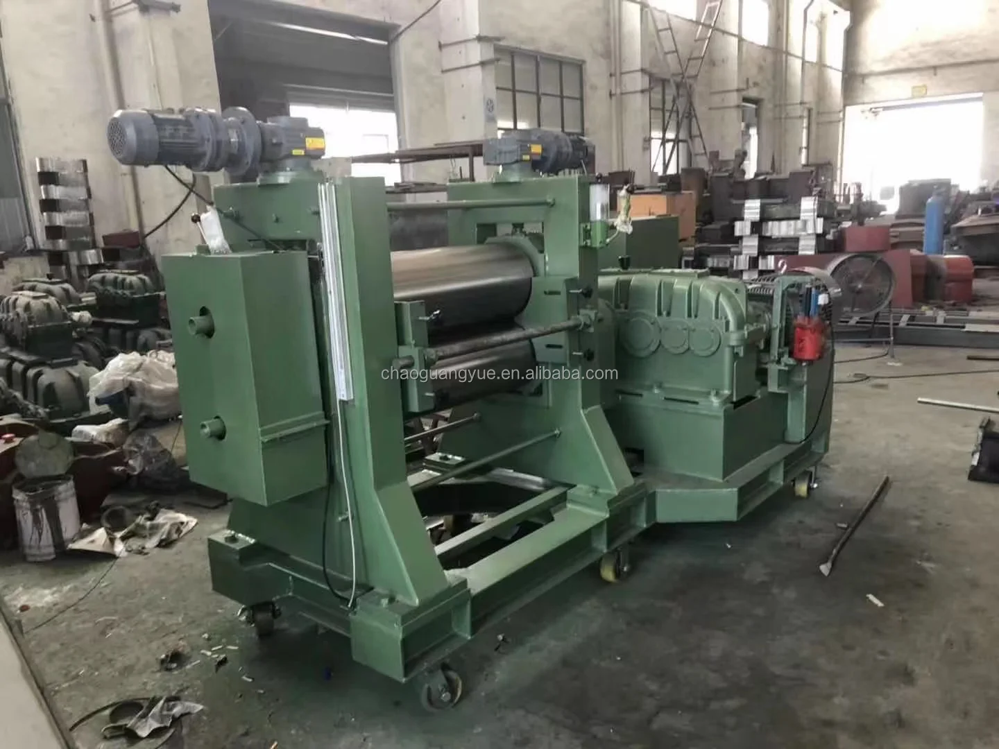 3 Roll Rubber Calender Machine / Rubber Sheet Calendering Machine ...
