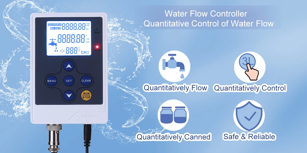 DIGITEN Water Flow Meter Controller - Quantitative & Customizable