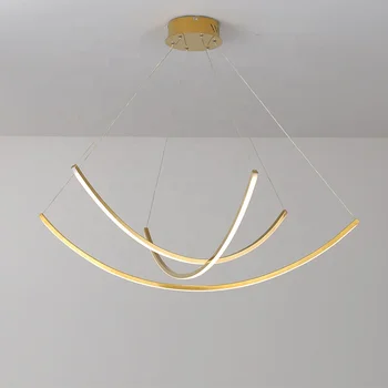Modern Simple Led Chandelier Modern Minimalist Stainless Steel ...