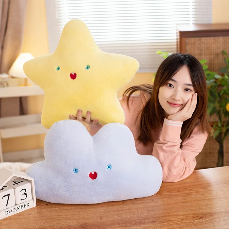 Custom Ins Popular Cloudy Star Moon Shaped Pillow Soft Plush Toy Home ...