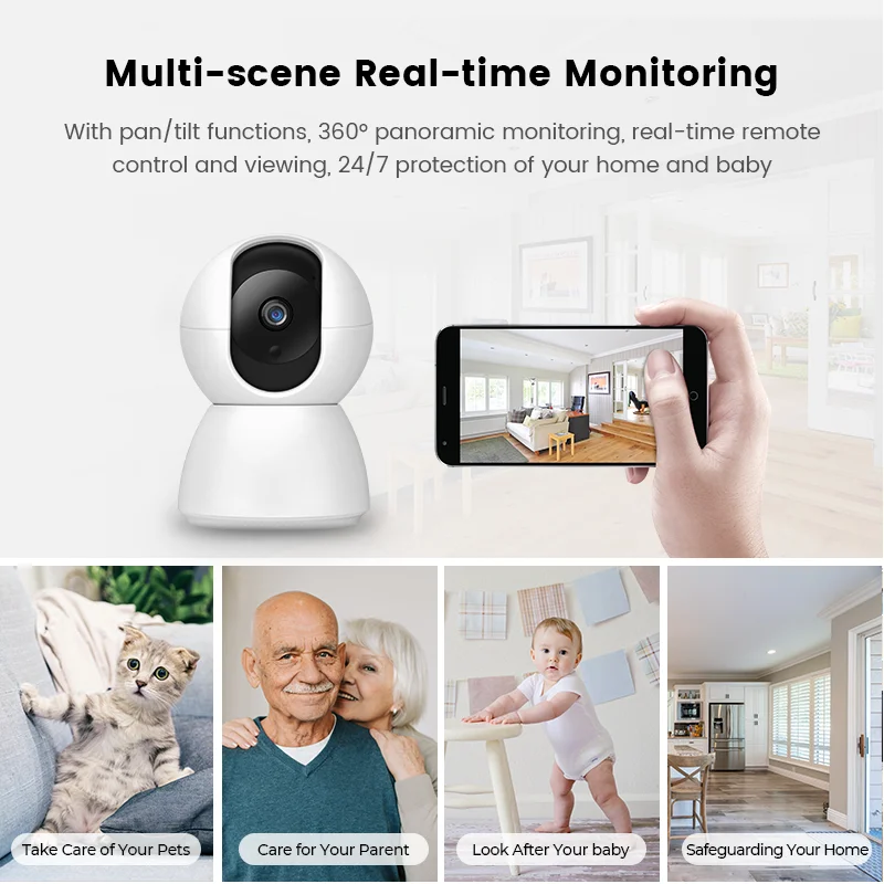 Home Remote Monitoring Infant Sleeping Monitor Wifi Icsee Smart 360 Pet ...