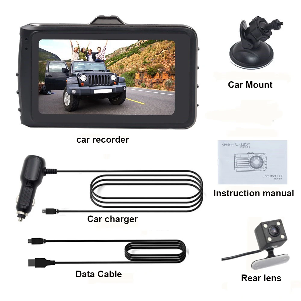 New Car Recorder 3 Inch Dash Cam 1080p Private Mode 24 Hours Monitoring ...