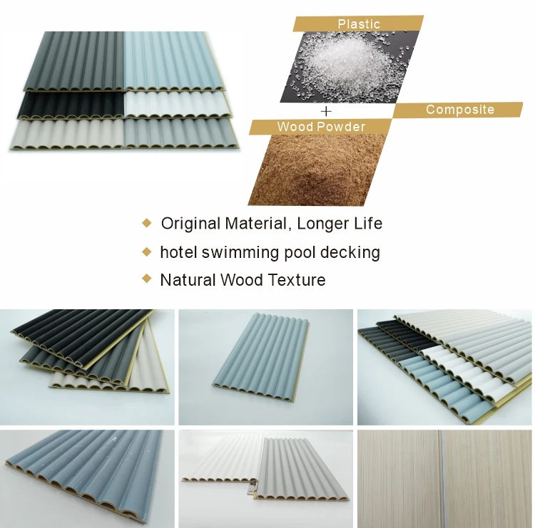 Modern 3D Marble Alternative Wpc Louver Panel Fluted Wall Panel for ...