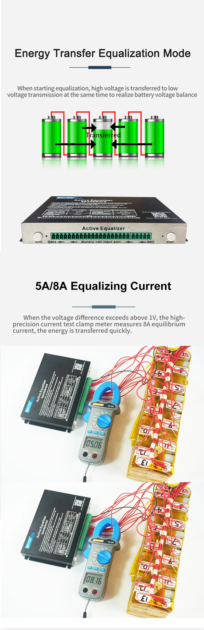 Heltec 4s~24s 5a Active Equalizer Balancer Lifepo4 Lipo Li-ion 5s 6s 8s ...