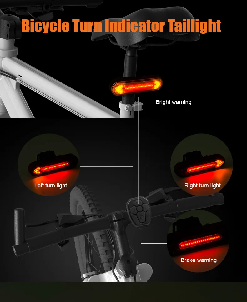 Machfally 2023 New Waterproof Led Bicycle Turn Signal Light Smart Night ...