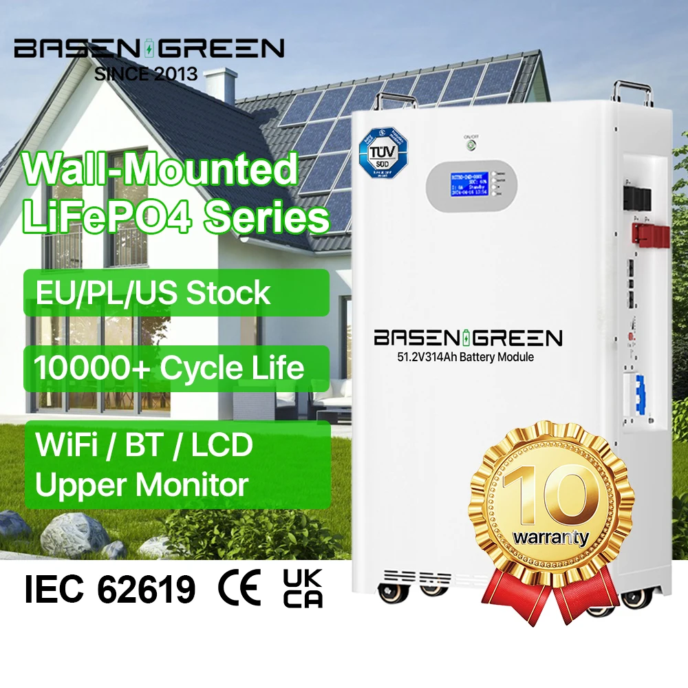 BASEN Emily-Salvo Italy 51.2V LiFePO4 Battery Pack 280-314Ah for Home ...