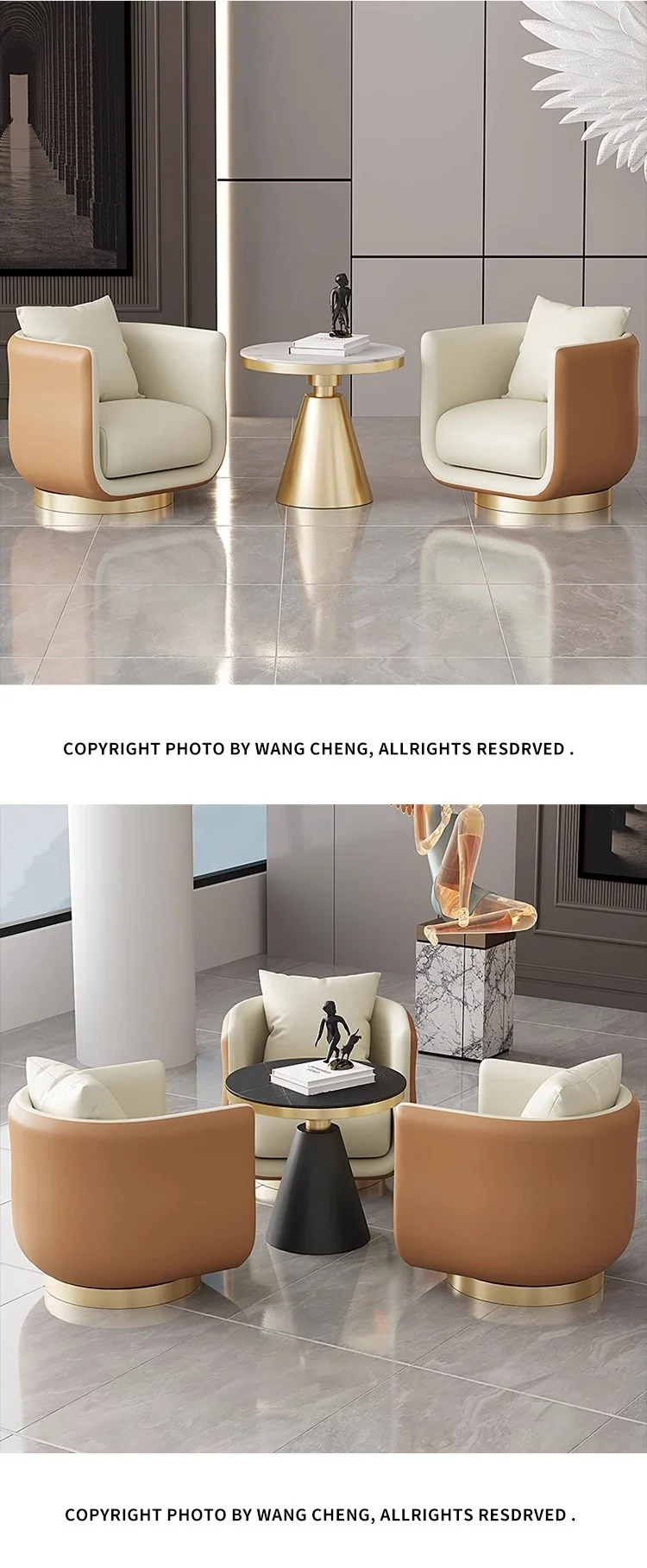 360° Rotate Single Sofa Modern Simple Design Home Armchair Modern ...